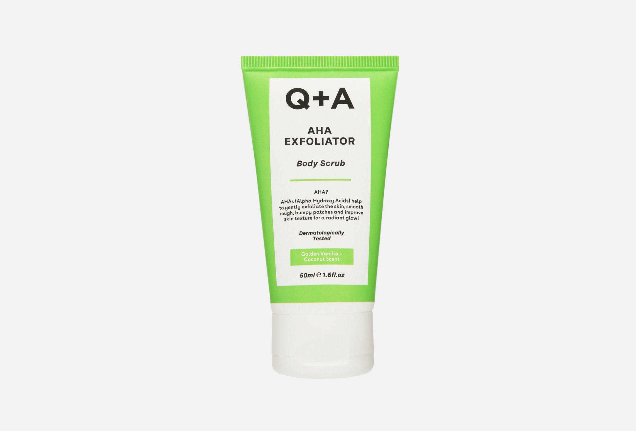 Q+A Мини-скраб для тела AHA Exfoliator 50 мл — купить, цена в Москве