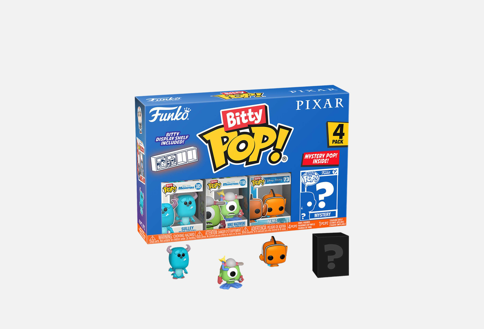 Funko Фигурка Bitty POP! Pixar Sulley+Mike+Nemo+Mystery 1 шт — купить, цена в Москве
