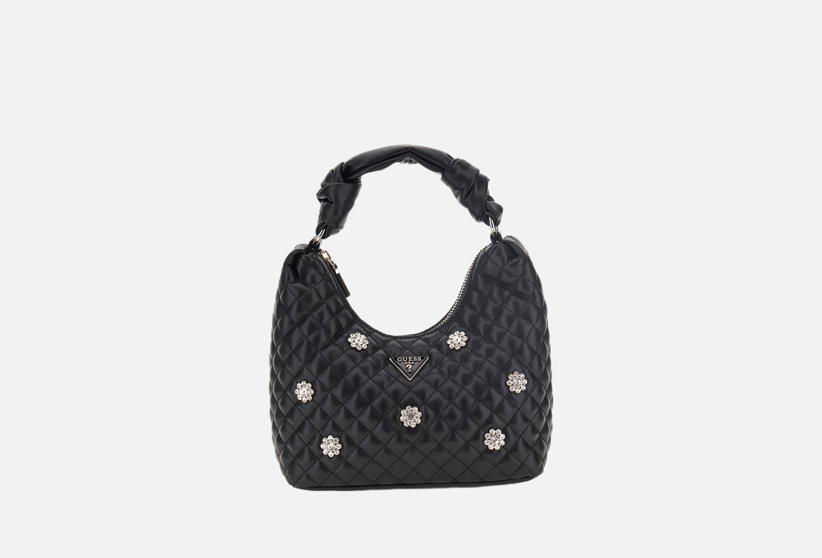 GUESS Сумка из эко-кожи EVERLEE SMALL HOBO Черный — купить, цена в Москве