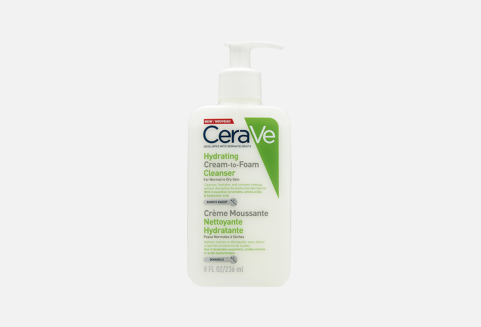 CeraVe Увлажняющий крем-пенка для умывания Cream to Foam Cleanser 236 ...
