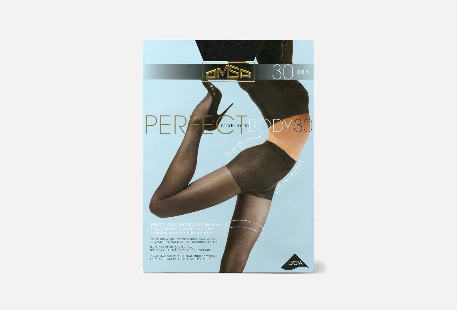 Omsa Колготки Perfect Body Nero, 30 den Nero 3 — купить в Москве