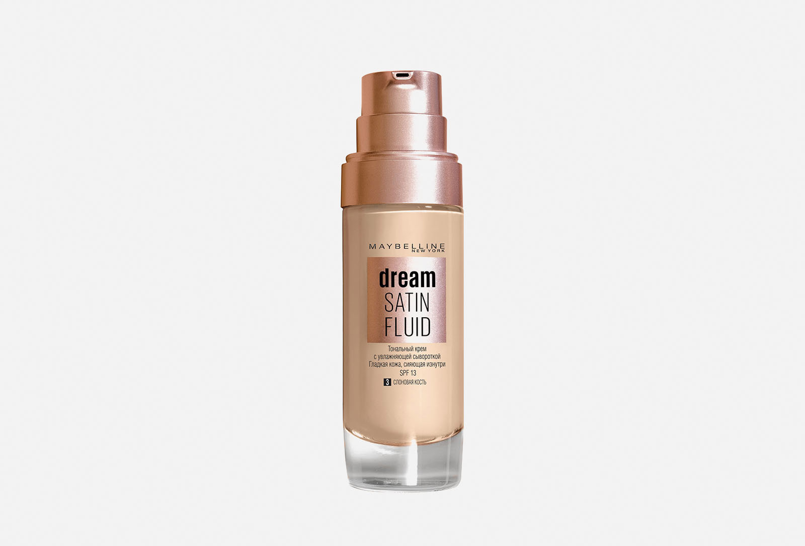 Maybelline New York Тональный крем-флюид для лица DREAM SATIN FLUID 03 ...