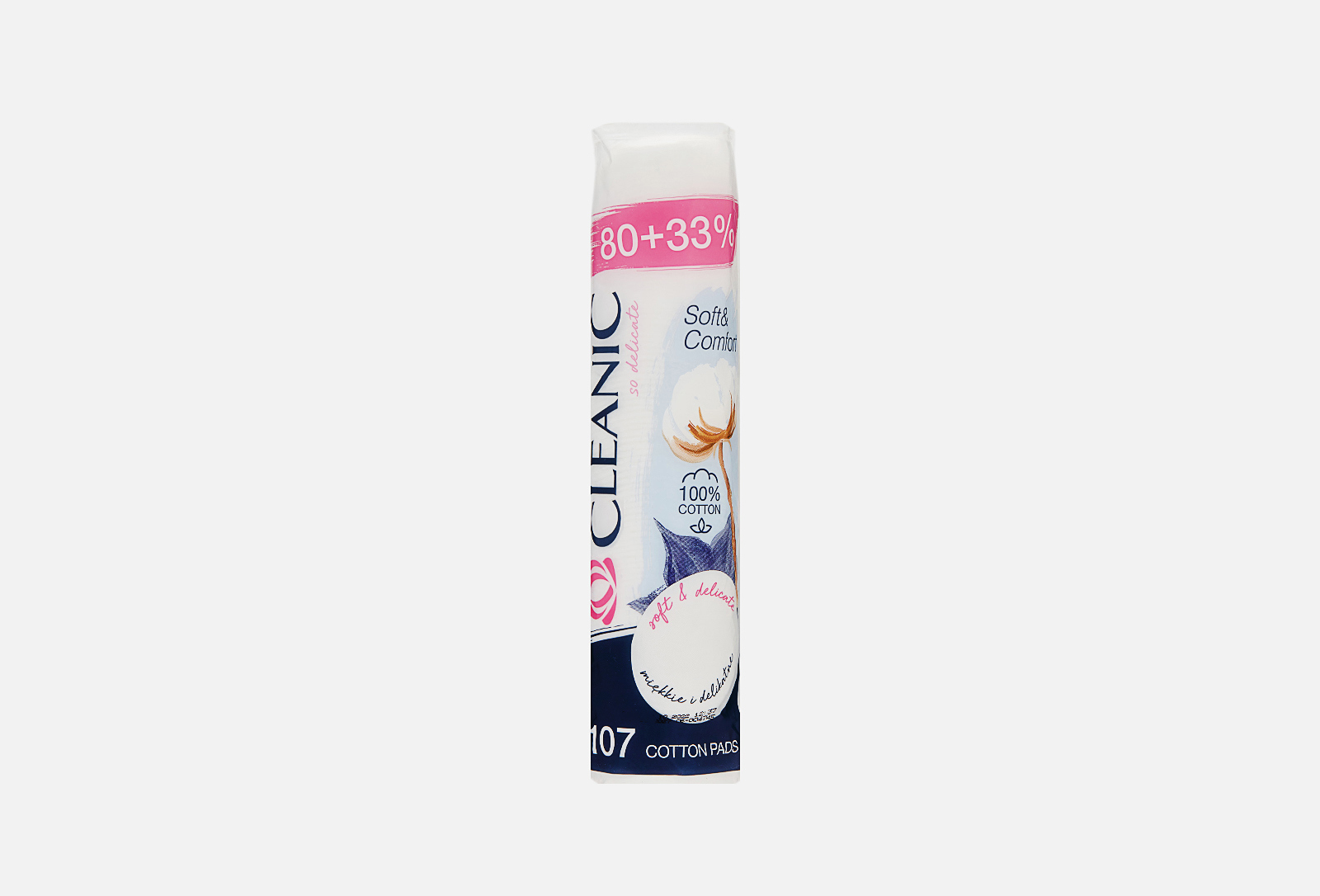 Cleanic Ватные диски Soft and Comfort 107 шт — купить, цена в Москве