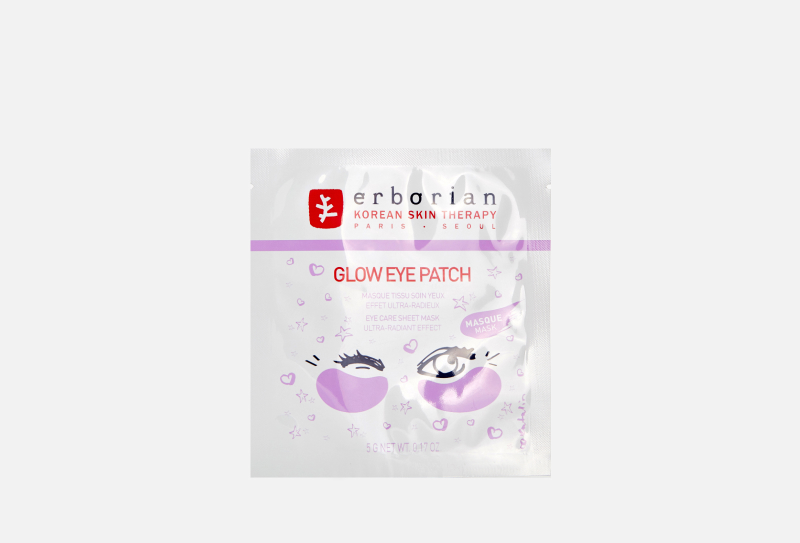 Erborian Тканевые патчи для области вокруг глаз GLOW EYE PATCH 5 г ...