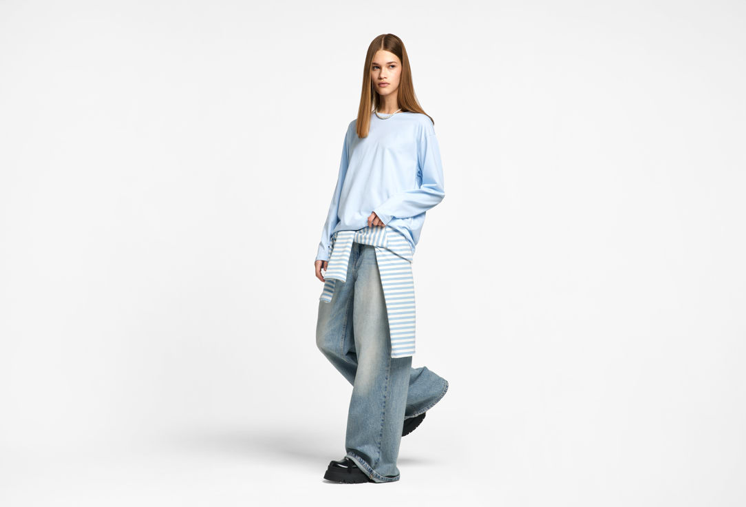 Finik Лонгслив Jenny, blue Голубой 146 — купить, цена в Москве