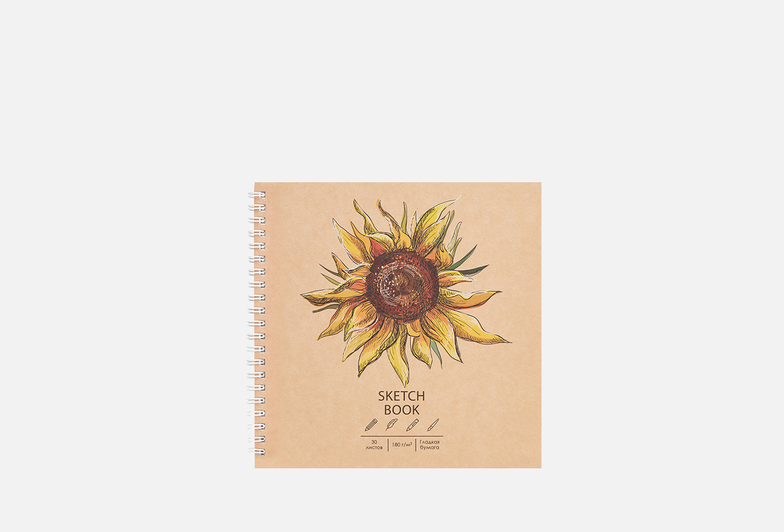 LISTOFF Скетчбук Draft and craft Sunflower 1 шт — купить, цена в Москве