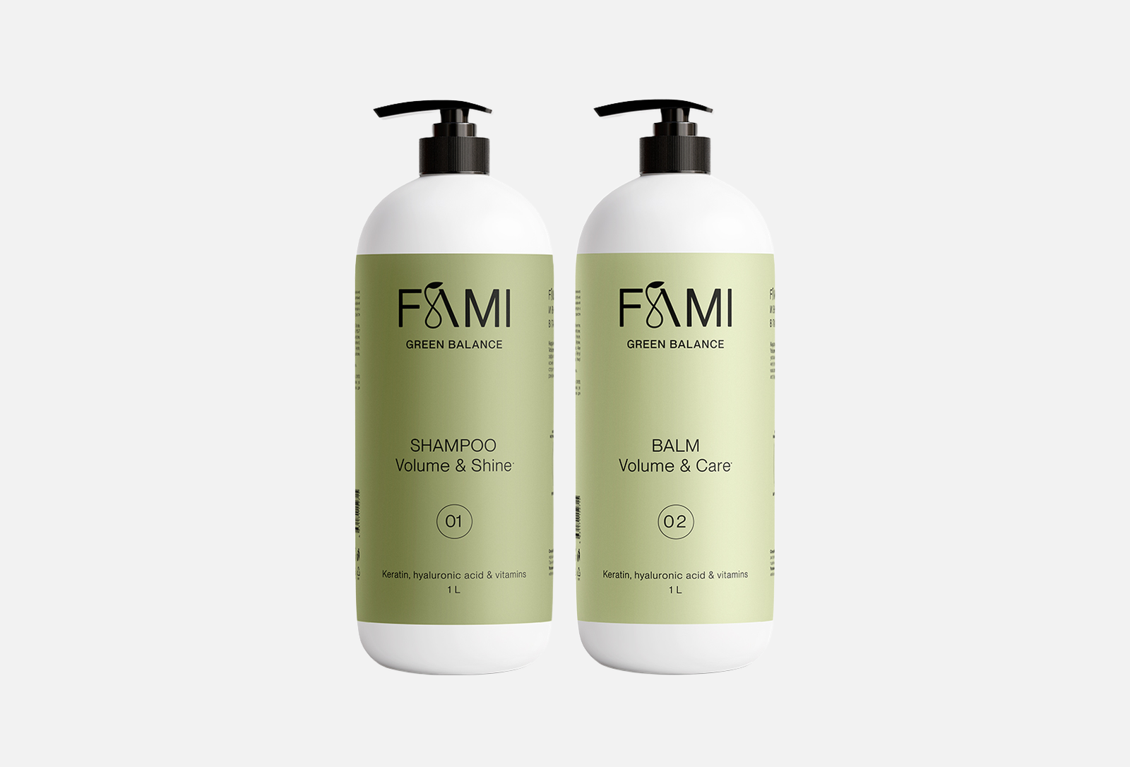 FAMI Набор для волос volume & shine, volume & care 2 шт — купить, цена ...