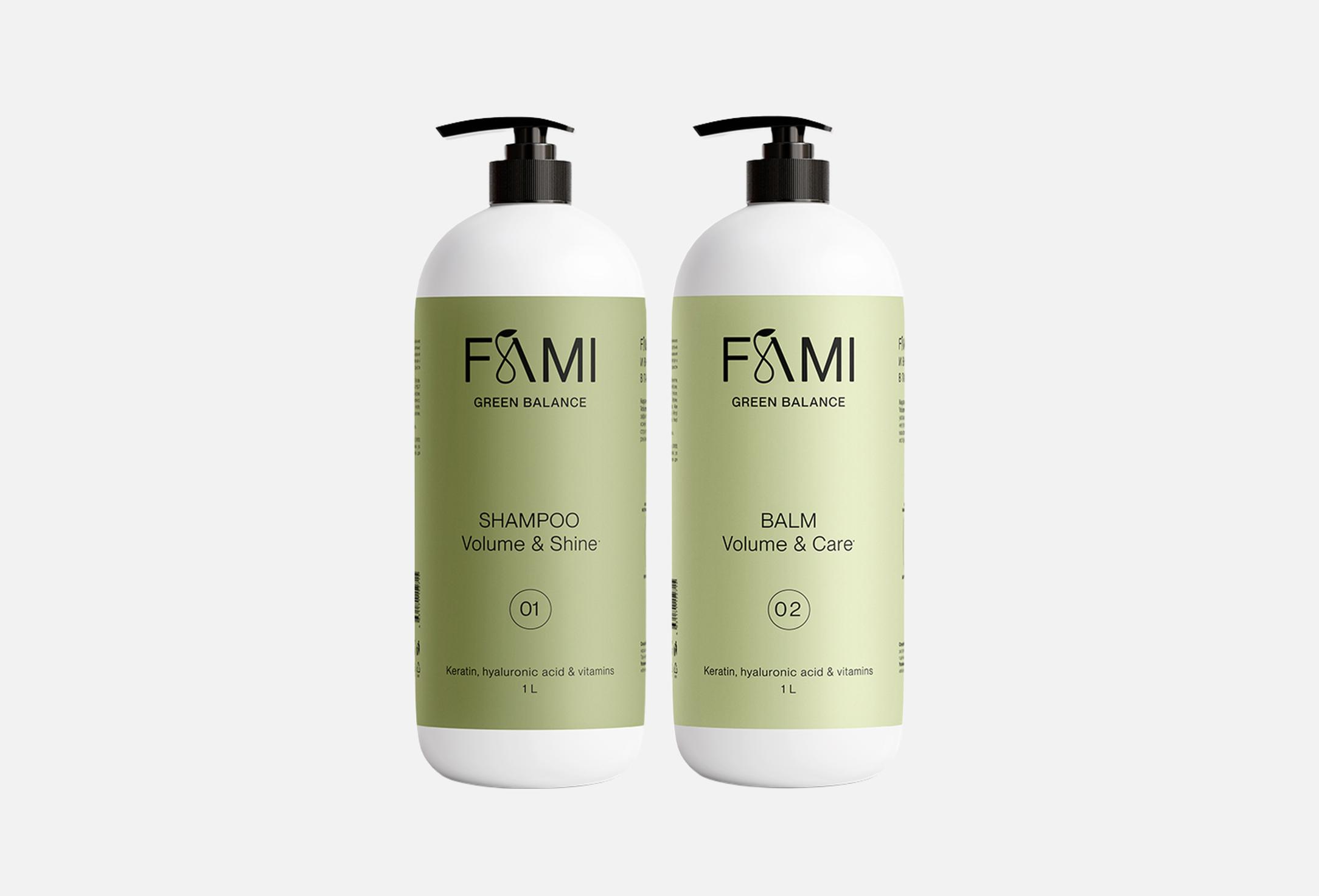 FAMI Набор для волос volume & shine, volume & care 2 шт — купить, цена ...