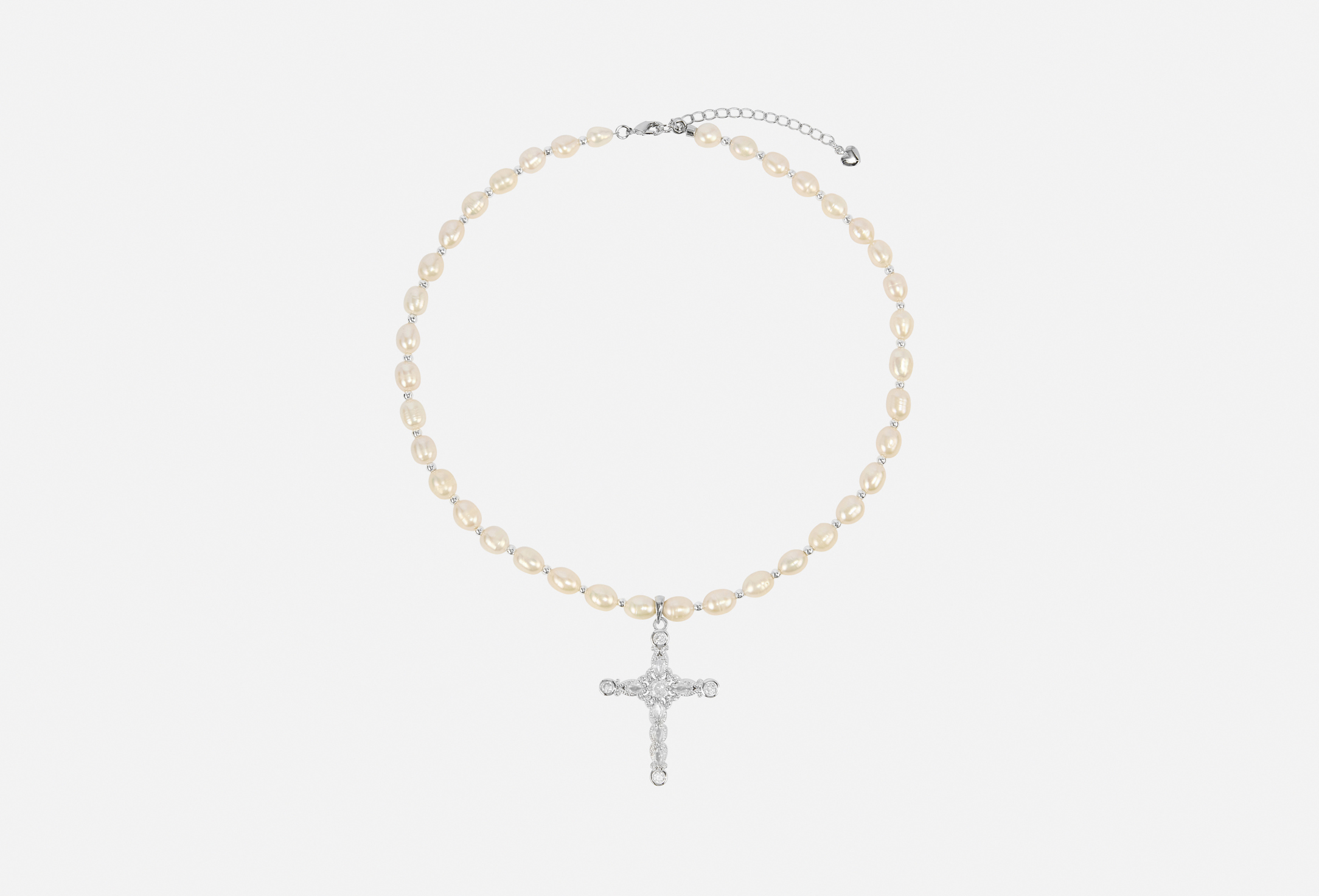 Forat Brand Колье white style, silver color 1 шт — купить, цена в Москве