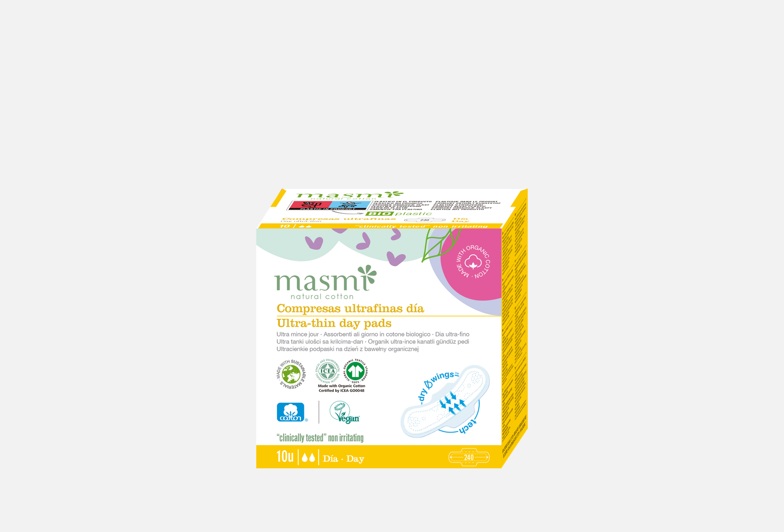 MASMI Прокладки Natural Cotton 10 шт — купить, цена в Москве