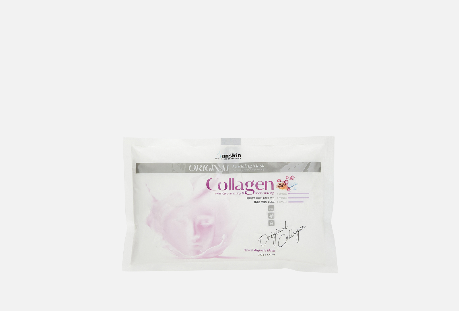 ANSKIN Альгинатная маска Original Collagen Modeling Mask 240 г — купить ...